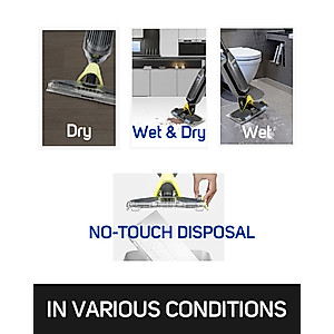 Kodahome Replacement Mop Pads for Shark Vacmop VM252 VM250 QM250 VM200 VM190 Disposable Hard Floor Vacuum Mop Pad Refills, for Daily & Polishing as Long Soft Microfiber (Gray 8 Count)