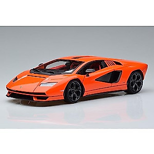 Lambo Countach LPI 800-4 Orange with Red Interior Special Edition 1/18 Diecast Model Car 31459OR