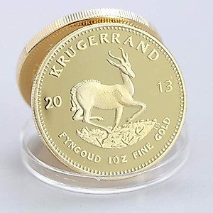 QINGFENG 2013 South Africa Saudi Africa Krugerrand 1OZ Gold Coin Paul Kruger Token Value Collectible Coins