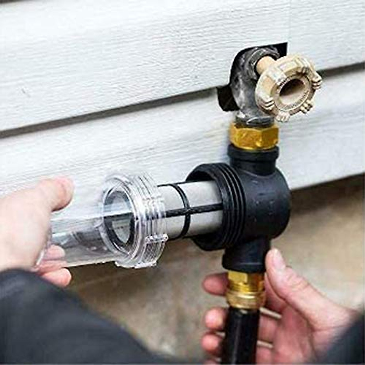 OWLEEN Sediment Filter Attachment Line Water Hose Filter, Garden Hose Filter for Pressure Washer Inlet Water