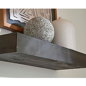 Signature Design by Ashley Corinsville 24" Modern Floating Wall Shelf, Black