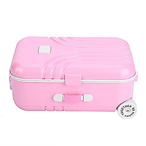 FILFEEL Baby Suitcase Toy, Childs Suitcase, Mini Luggage Box, Cute Plastic Rolling Suitcase Pink