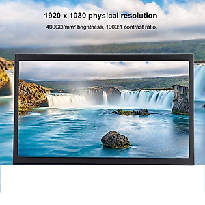 Bewinner 17.3 Inch 1080P Portable Monitor for PC CCTV Camera, Metal Shell Display Screen with HDMI/VGA/AV/BNC/USB Input Port, 1920×1080P Multifunctional Wall Mount Display for Surveillance