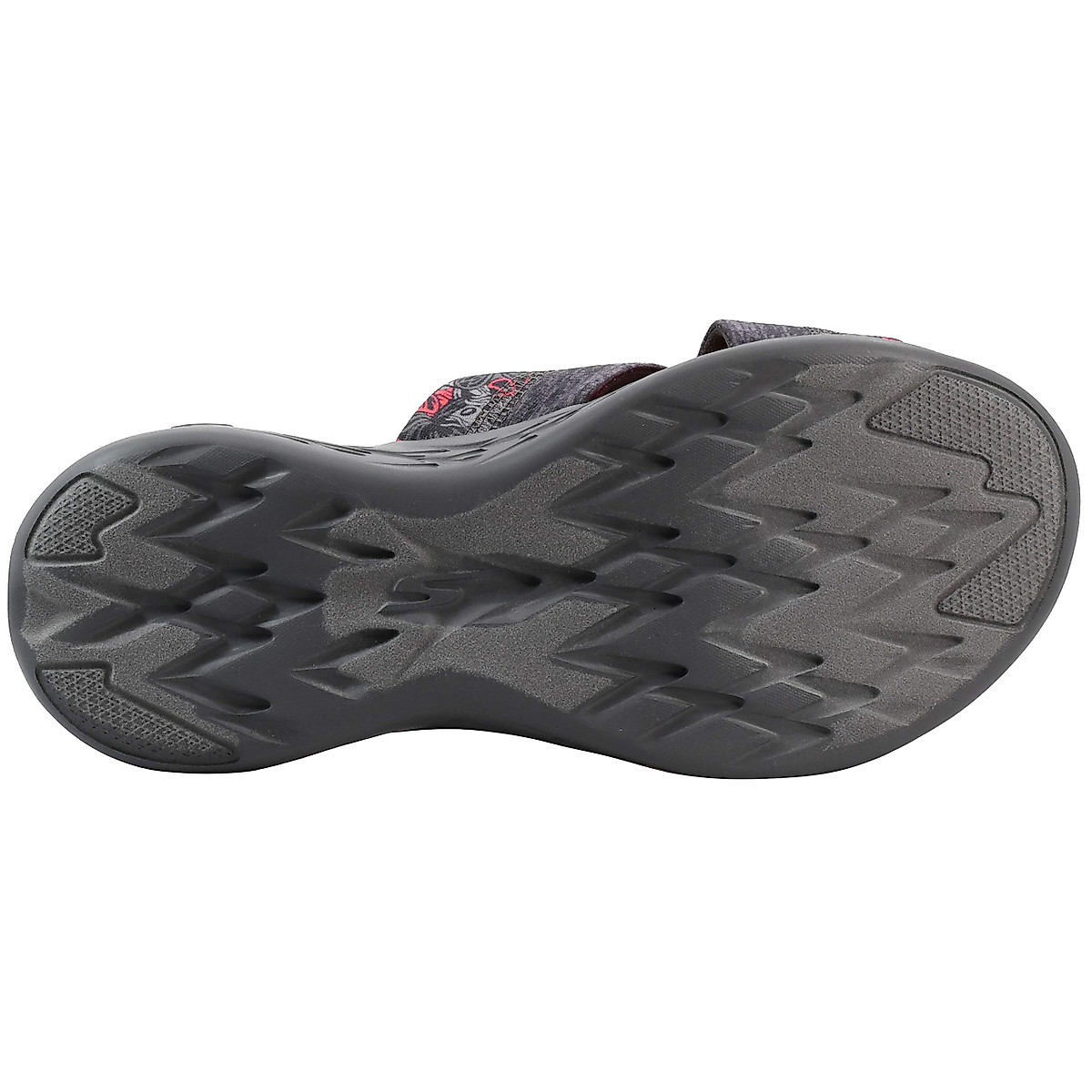 Skechers Women's On-The- Go 600-Monarch Charcoal/Hot Pink Slide Sandal 8 M US