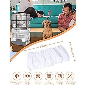 WILLBASIC Bird Cage Cover 2pcs Bird Cage Seed Catcher Nylon Bird Seed Catcher - Bird Cage Accessories for Parakeets with Bird Chewing Hanging Swing Toys