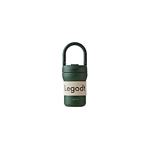 Odense Legodt 2 Way Tumbler 15.2oz with 2 in 1 Lid & Flexible Handle - Straw Available Insulated Travel Coffee Mug with Leak Proof - Double Stainless Steel Keeps Drinks Hot or Cold(Sweet Pumpkin)
