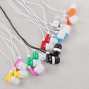 Ladont 100 Pack Bulk Kids Earbuds for Classroom, Student Wired Headphones in Ear Earbuds for School Librariy, 3.5mm Multi Colored Wholesale Earphones for Chromebook Laptop PC