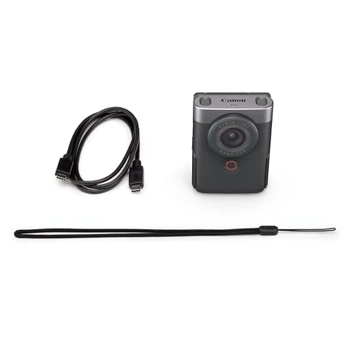 Canon PowerShot V10 Vlog Camera for Content Creators, 19mm Wide-Angle Lens, 1" CMOS sensor, 4K Video, Face-tracking, Built-in Microphone, Image Stabilization, Webcam, Live Streaming, Silver