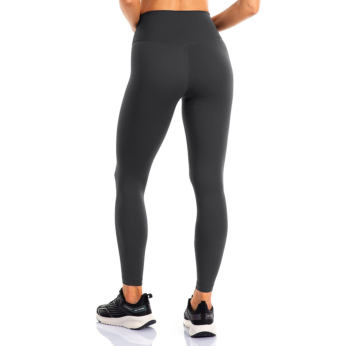 Ukaste Women's Studio Essential High-Rise Yoga Leggings 25" - Soft Stretch Workout Active Tights Pants (Graphite Gray, 4)