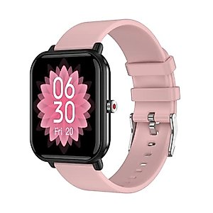 CRTORRS 2022 Men Women Smart Watch, Fitness Tracker Smartwatch, 5 ATM Water Resistant, Heart Rate, Blood Pressure, Sleep Monitor, Bluetooth Sport Band for iPhone Android Phone (Pink)