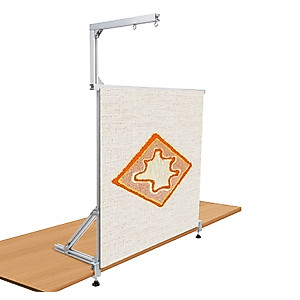 tonchean Tufting Frame for Rug Making 35.5x35.5 Inch Metal Rug Tufting Kit Tufting Supplies Carpet Making Kit Tufting Cloth Stand for Rug Making