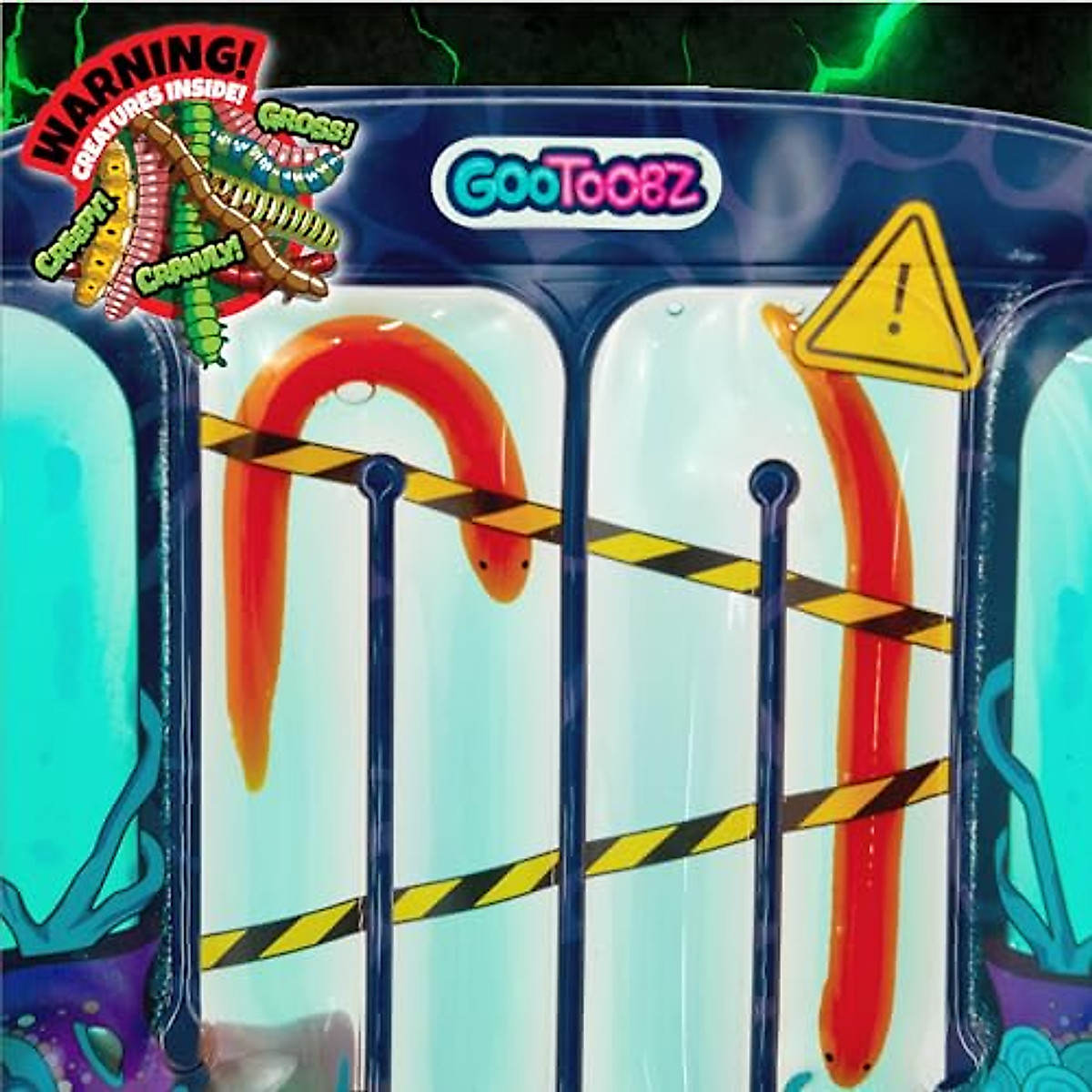 GooToobz Squigglers - Squishy Sensory Tubes Filled with Colorful Goo, Glitter and Beads, Non-Toxic, No-Mess, Squeezable Fidget, Stress and Anxiety Relief, Triple Sensory Experience! (Snakes)