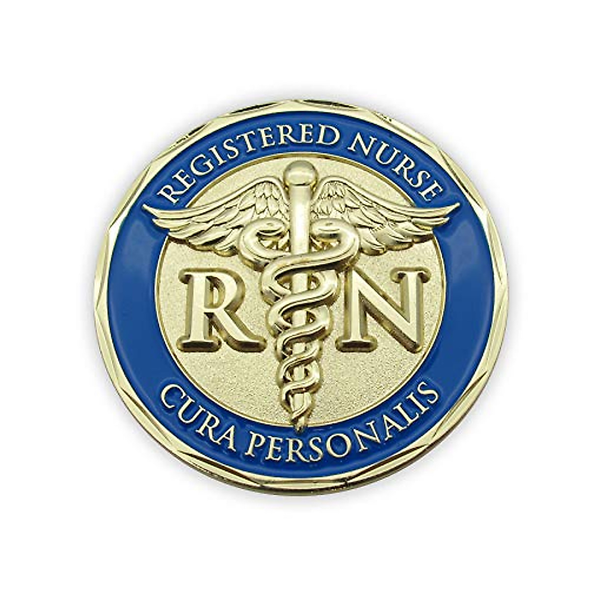Nurse Coin, Bulk Pack of 3, The Lord is My Refuge & My Fortress, Psalm 91 & Cura Personalis - Personal Care, Religious Pocket Token of Peace & Protection, RN Challenge Coin with Christian Flag
