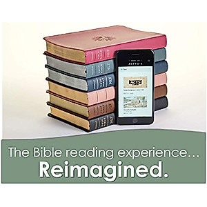 NLT Thinline Reference Holy Bible (Red Letter, LeatherLike, Brushed Pink): Includes Free Access to the Filament Bible App Delivering Study Notes, Devotionals, Worship Music, and Video