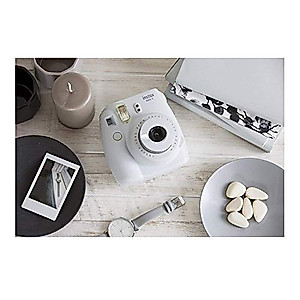 Fujifilm Instax Mini 9 Camera, Smoky White - with Fujifilm instax mini Instant Daylight Film Twin Pack, 20 Exposures