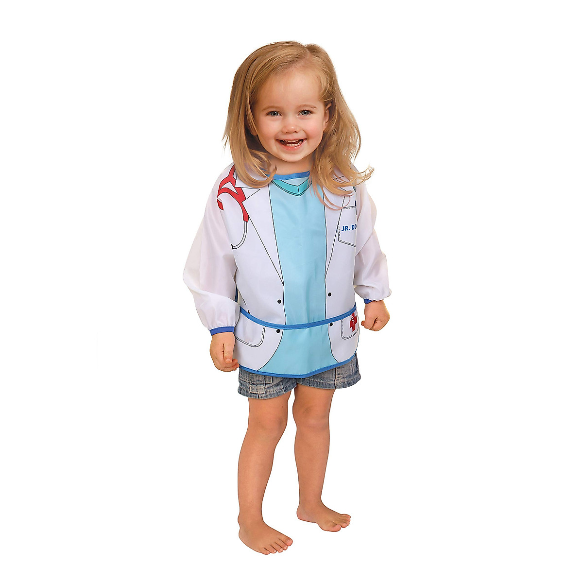 Dreambaby Food & Fun Character Bibs Baby Smocks with Sleeves - Model L560BB - 2 Pack (Astronaut & Doctor)