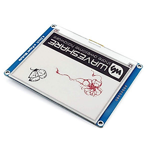 Three Color 4.2inch E-Ink Display Module (B),400x300 Resolution 3.3V/5V Red Black White E-Ink Display Epaper Module for Raspberry Pi/Arduino/STM32 SPI Interface,Support Full Refresh