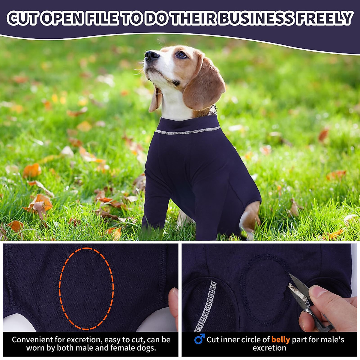 ROZKITCH Dog Surgery Recovery Sleeve for Front Legs, Anti-Lick Wound Protector with Zipper, Dog Elbow Brace for Joint Care, ACL/CCL Sprain, Arthritis, Post-Op Suit, Cone Collar Alternative Blue S