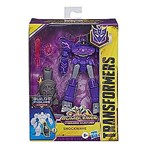 Transformers Toys Cyberverse Deluxe Class Shockwave Action Figure, Shock Blast Attack Move and Build-A-Figure Piece, for Kids Ages 6 and Up, 5-inch