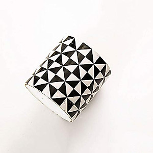 FURLOU Pottery Planter,Small Plant pots,Geometric Pattern Ceramic Succulent Small Ceramic Pot Ceramic Flower Green Plant Container Planter Classic Round Shape Planter Beautiful Scenery (Co Flower (Co