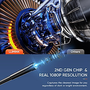Wireless Endoscope, LIMINK 50Ft Snake Camera, Inspection Camera with Ip67 Waterproof, WiFi borescopes 2.0 MP HD Drain Camera for Android and iOS Smartphone, iPhone, iPad, Samsung -Black(50FT)