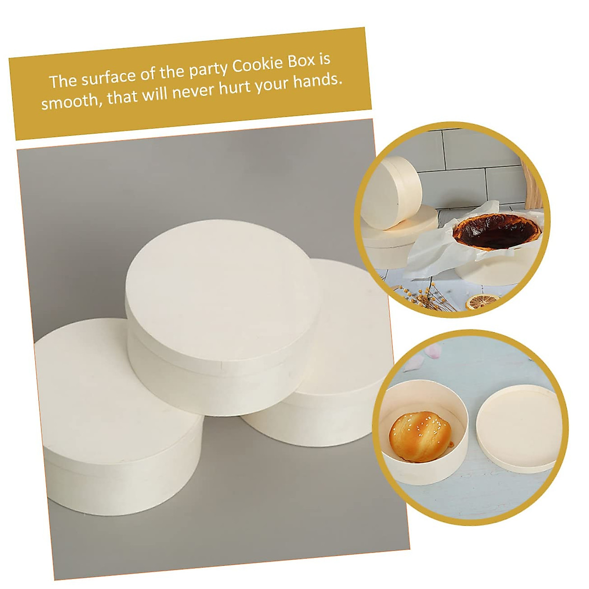 Abaodam 12 Pcs Individual Cake Carrier Container with Lid Cake Containers with Lids Individual Cake Containers Cake Take Out Containers Mini Loaf Pan Liners Cupcake Stand Food Wood Gift