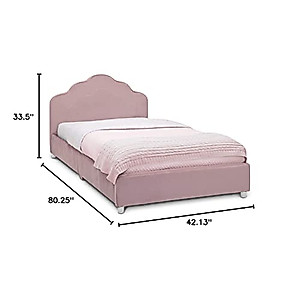 Delta Children Upholstered Twin Bed, Rose Pink