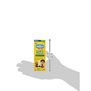 Cold Medicine for Kids Ages 2+ by Hyland's, Cold 'n Mucus Relief Liquid, Natural Relief of Mucus & Congestion, Runny Nose, Cough, 4 Ounces