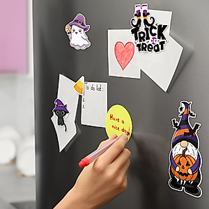 Whaline 16Pcs Halloween Refrigerator Magnets Cute Trick or Treat Decorative Fridge Magnetic Stickers Happy Halloween Garage Magnet for Fridge Car Metal Door Mailbox Locker Office Cabinets Decor