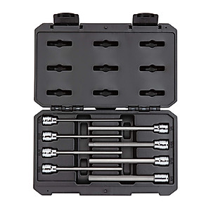 TEKTON 3/8 Inch Drive Long Hex Bit Socket Set, 8-Piece (1/8-3/8 in.) | SHB91301