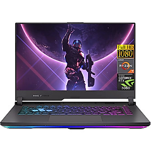 ASUS ROG Strix G15 Gaming Laptop 2023 Newest, 15.6" FHD 144Hz Display, AMD Ryzen 7 4800H, GeForce RTX 3060, 16GB RAM, 1TB SSD, Wi-Fi 6, Backlit Chiclet Keyboard, Windows 11 Home, Bundle with JAWFOAL
