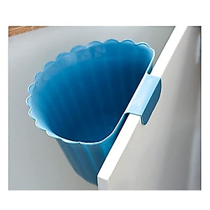 JIBIACB Small Garbage Can Wastebasket,Compost Bin Indoor Kitchen,Wall Mounted for Cabinet Door Hanging Garbage Bin (White)