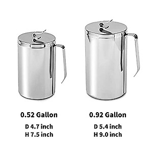 JOE&LEAH Kitchen Stainless Steel Compost Bin (0.92 Gallon) - Premium 304 Rust-Resistant Composter countertop bin with Metal lid Bucket Pail Indoor Outdoor Table Food Waste Scrap Mini Small Large Bag