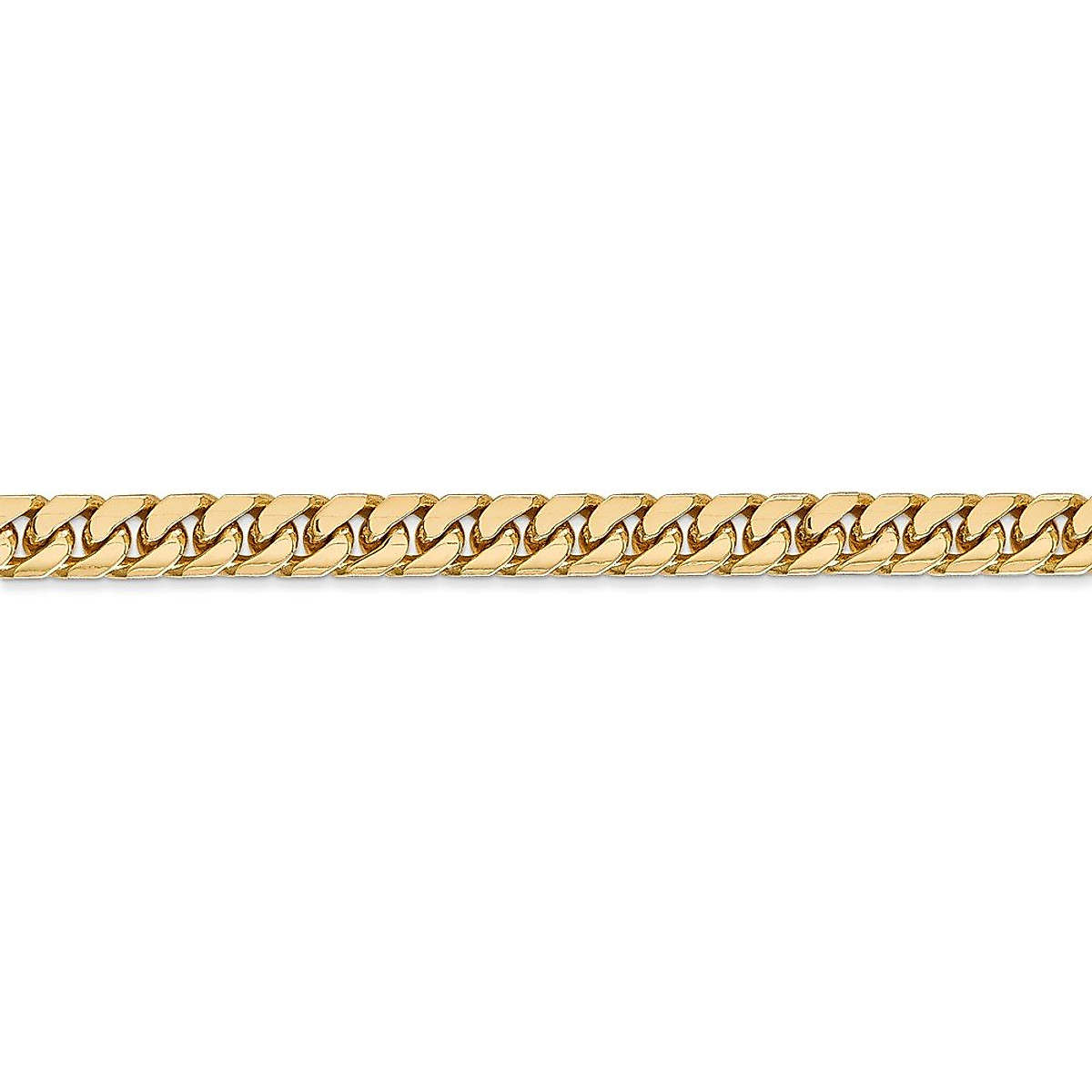 14k Yellow Gold 5mm Solid Miami Cuban Curb Chain Bracelet - with Secure Lobster Lock Clasp 8"