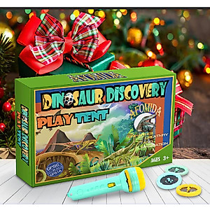 Dinosaur Play Tent for Kids - Pop Up Adventure Tent for Indoor and Outdoor Play