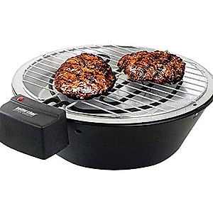Better Chef Indoor Electric Barbecue Grill | 12-Inch | 1-KW | Stainless Grate | Round | Metal Drip Pan