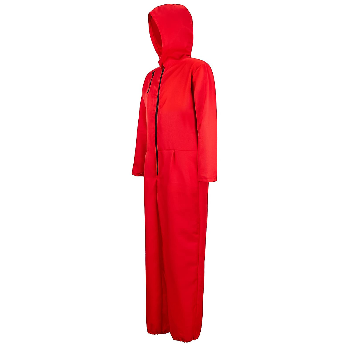 Adult Costume Red Jumpsuit Mens Halloween Costumes for Men Coveralls Outfit Suits Red with Hat-S