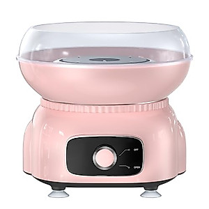 Candey Cotton Candy Machine, Cotton Candy Maker for Kids, Makes Hard Sugar, Sugar Floss, Homemade Sweets for Birthday Parties, Includes 1 Magic Stick, 1 Sugar Scoop, and 10 Bamboo Skewers, Pink