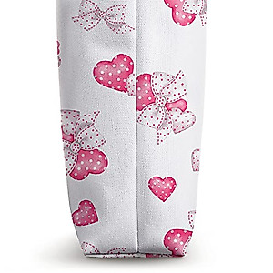 Cute Love Pattern For Women Pink Valentines Day Decor Heart Tote Bag