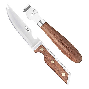 Final Touch Bar Knife & Zester Set - Multi-Function Design for Effortless Cocktail Prep - Adjacent Edge Handle, Stainless Steel Blade, Bottle Opener, and Zester Included (FTA2110)