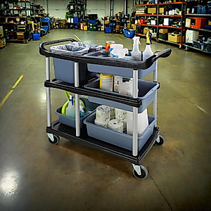 Storage Cart 3 Tier Heavy Duty Commercial Grade Utility Cart,Carts With Wheels,Multi-Function Mobile Shelving Unit Organizer for Hotel,Restaurant,Kitchen, Bedroom,Laundry Room( Size : 88*46.5*94 cm )