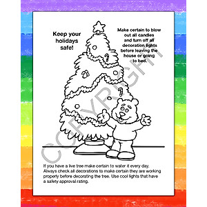 ZOCO - Make Winters & Holidays Safe - Coloring Books (25 Bulk Pack, Without Crayons) - Stocking Stuffers, Toys, Holiday, Christmas Party Favors, Puzzles, Word Search, Activities for Kids