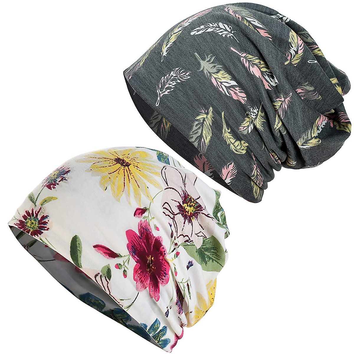 JarseHera Womens Slouchy Beanie Cotton Chemo Caps Cancer Headwear Hats Turban