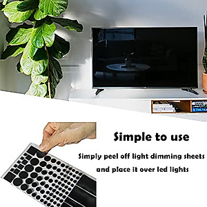 GreCreft LED Light Blocking Stickers, Light Dimming LED Filters, (3 Sheets) Light Covers for Electronics, Light Stickers Blackout, Dimming 80% ~ 100% of LED Lights
