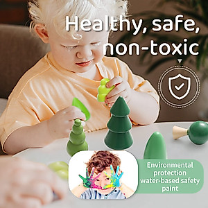 Youuys Wooden Craft Forest Trees Toys, 8 Pcs Finished Scene Mini Tree Kit Craft Set - Cake Topper - for Early Educational Preschool Classroom Project Montessori Toys