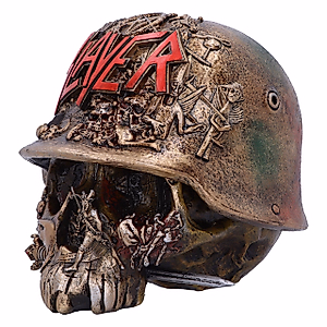 Nemesis Now Slayer Helmet Skull Trinket Box 17.5cm, Resin, Bronze, Officially Licensed Slayer Merchandise, Skull Trinket Box, Spacious Yet Stylish, Cast in The Finest Resin, Expertly Hand-Painted