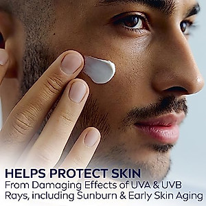 NIVEA MEN Sensitive Face Lotion with SPF 15, Broad Spectrum Sunscreen, 3 Pack of 2.5 Fl Oz Tubes