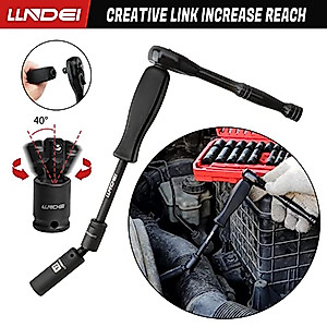 LLNDEI 1/4" Drive Socket Wrench Set, 1/4-Inch Impact Socket Set Metric(4-15mm) Deep and Shallow 6 Point, CR-V, 63PCS with 72T Ratchet Wrench Handle for Household&Automotive Repairing
