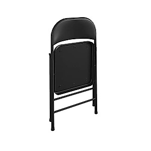 COSCO SmartFold Vinyl Folding Chair, 4-Pack, Black