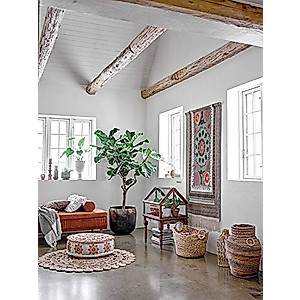 Bloomingville Handwoven Beige Seagrass Round Handles (Set of 2 Sizes) Basket, Natural